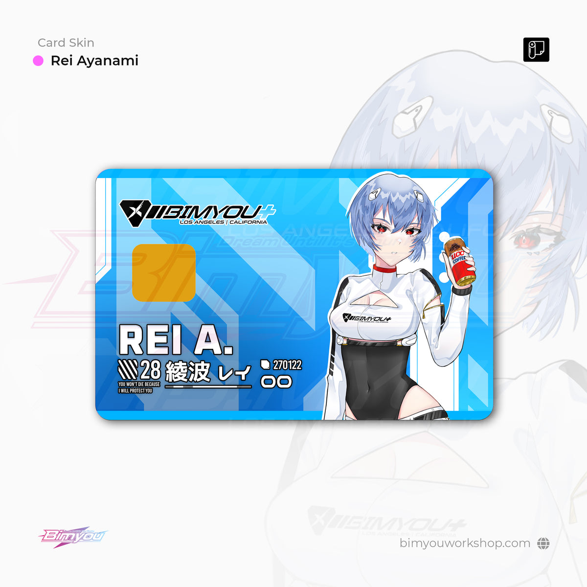 Rei Ayanami Street Ver. Card – Bimyou Workshop